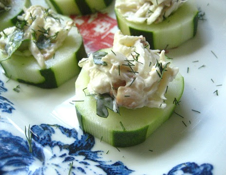 Quick Appy: Crabmeat in Cucumber Cups
